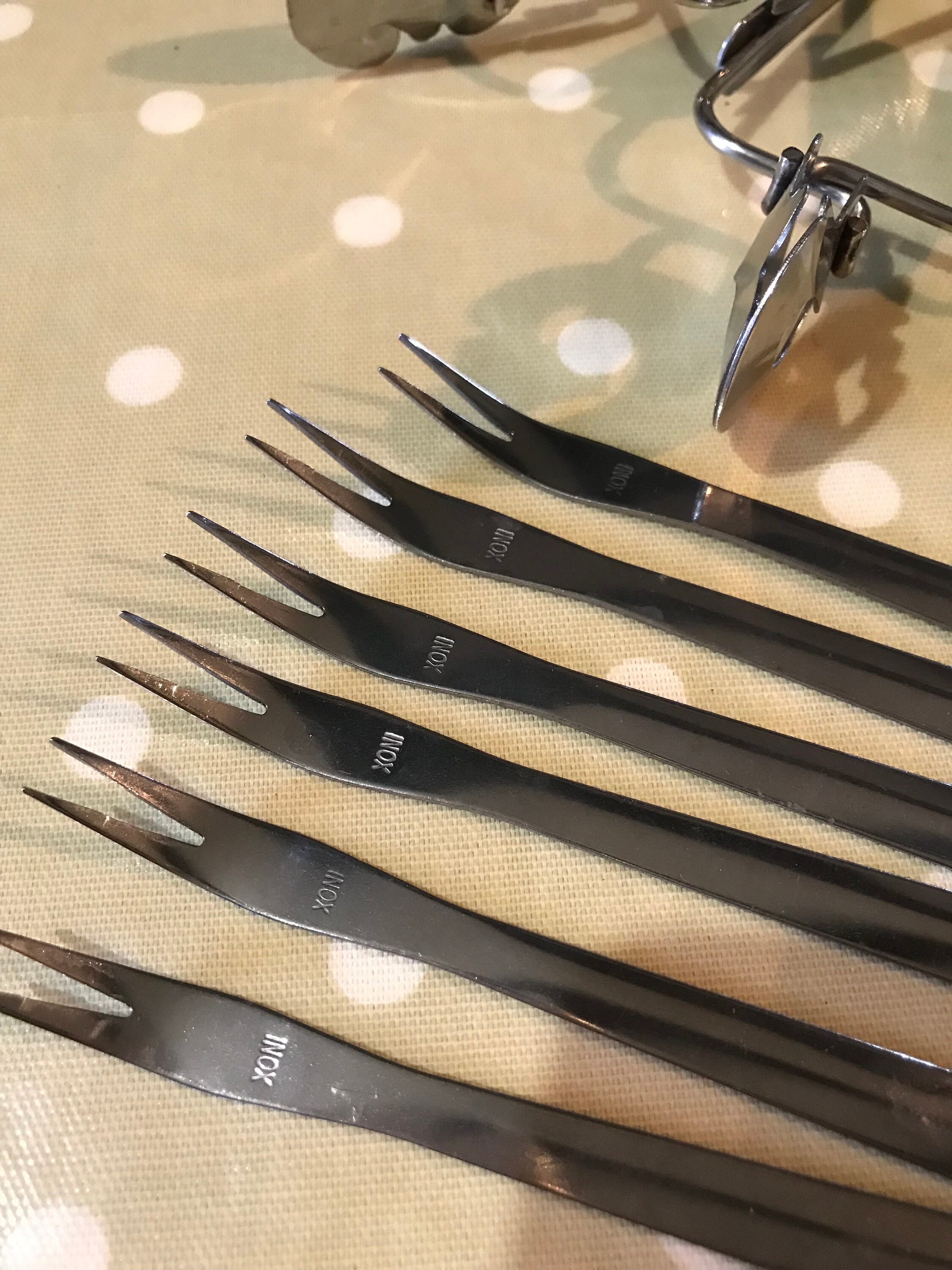 6 Escargot Tongs, 6 Snail Forks, French Escargot, Escargot Tong, Snail ...