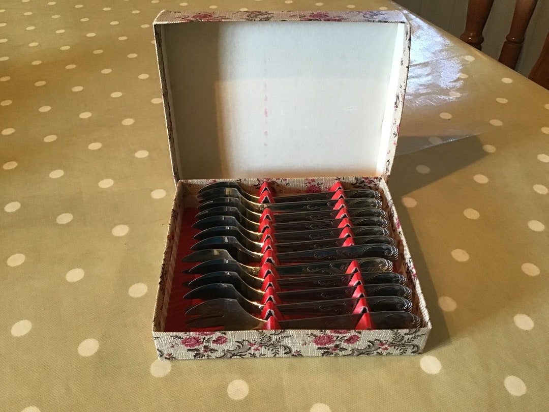 Cake Forks in a Box That Are French Vintage, Set of 12 Forks Cutlery ...