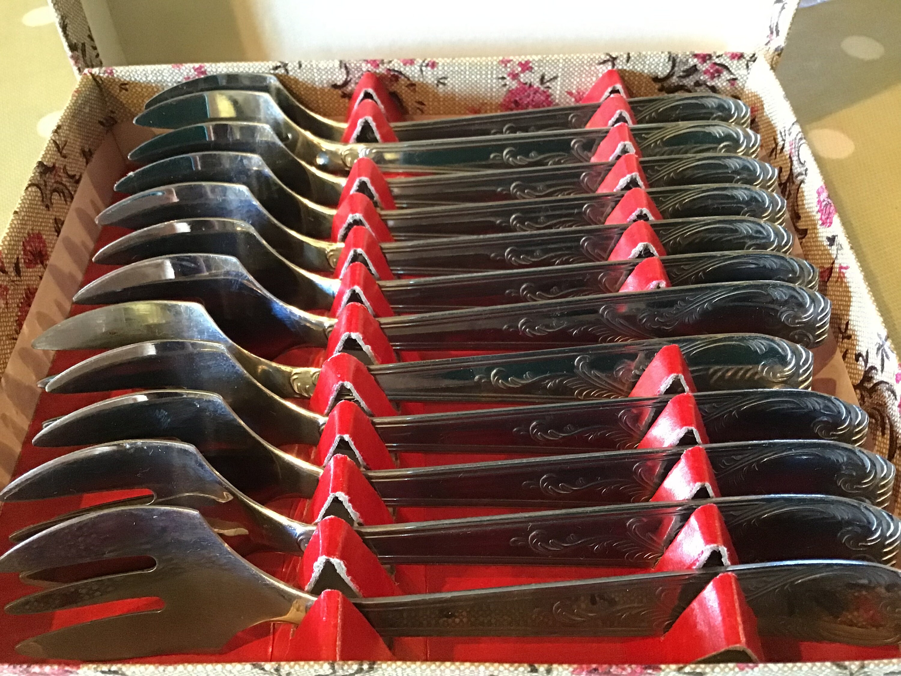 Cake Forks in a Box That Are French Vintage, Set of 12 Forks Cutlery ...