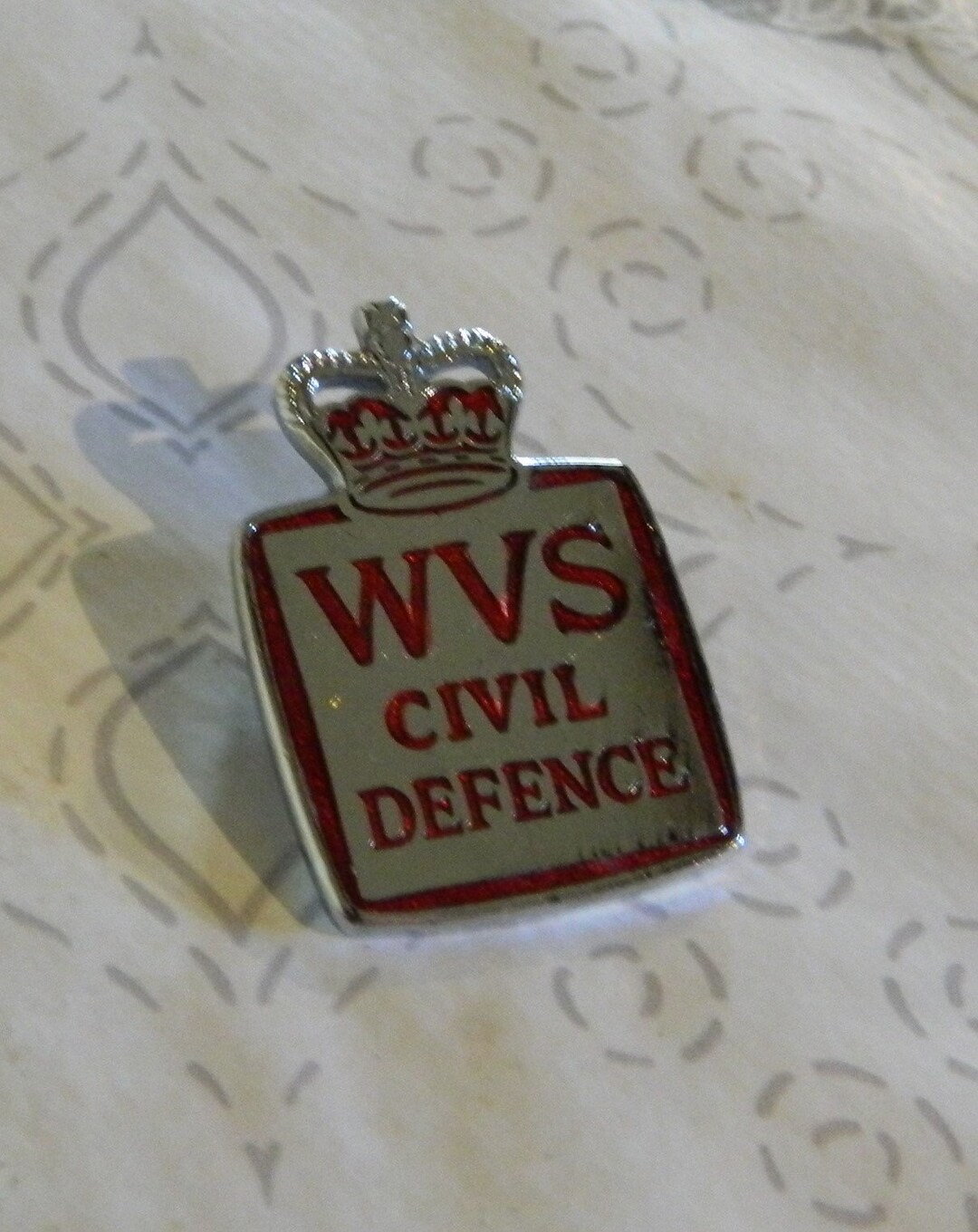 WVS Civil Defense, Enamel Badges, Pin Brooches, Voluntary Service ...