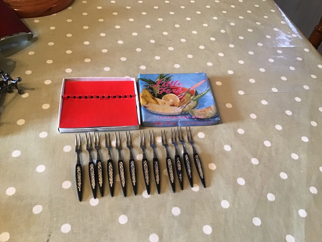 Set of 12 Olive Cocktail Forks in a Box Gift for a Bar, Man Cave Gifts ...