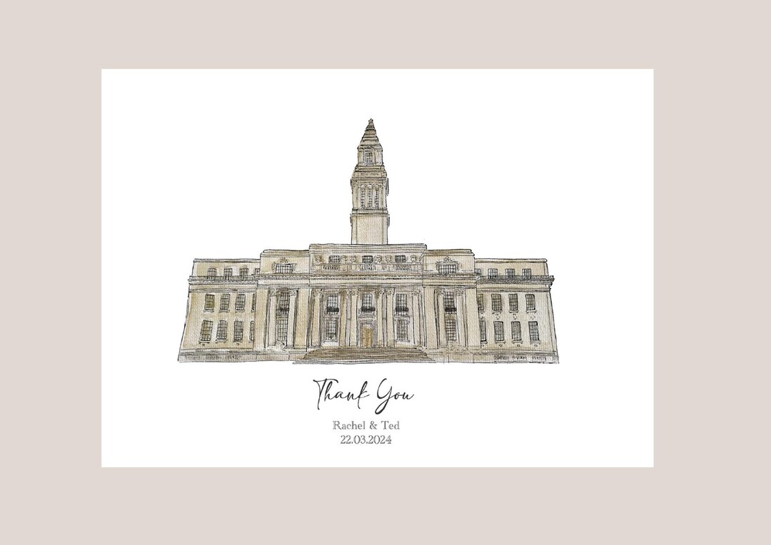 Town Hall Thank You Cards - Etsy