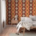 70s Retro Vintage Diamonds Wallpaper in Brown Orange Tan Yellow, Peel ...