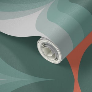 70s Retro Vintage Diamonds Wallpaper in Burnt Orange and Retro Blue ...