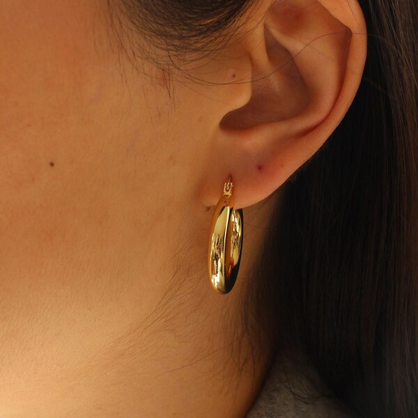 Gold Vermeil Hoops Etsy
