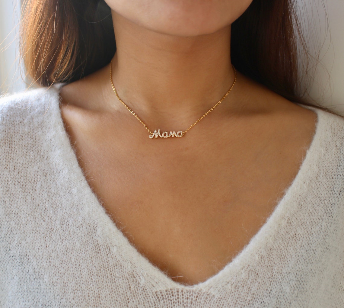 Mom Necklace Mom Gift necklace Mama Gold necklace Gift for | Etsy