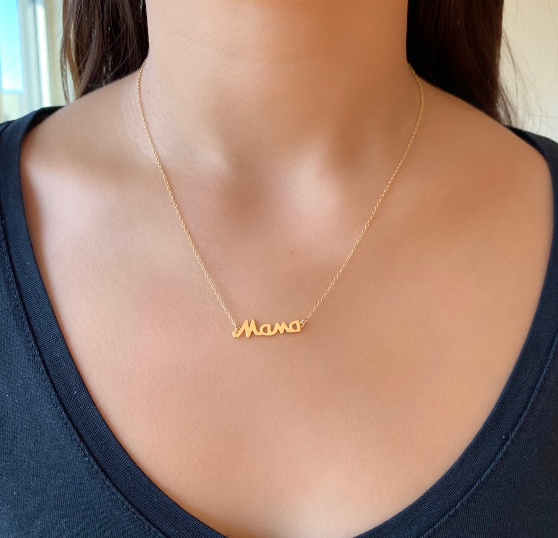 Mom Necklace Mom Gift necklace Mama Gold necklace Gift for | Etsy