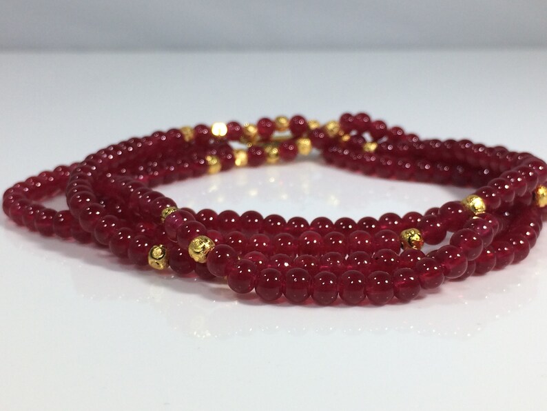 Ruby Necklace, Ruby Necklace, Natural Ruby Necklace, Two Strand Genuine ...