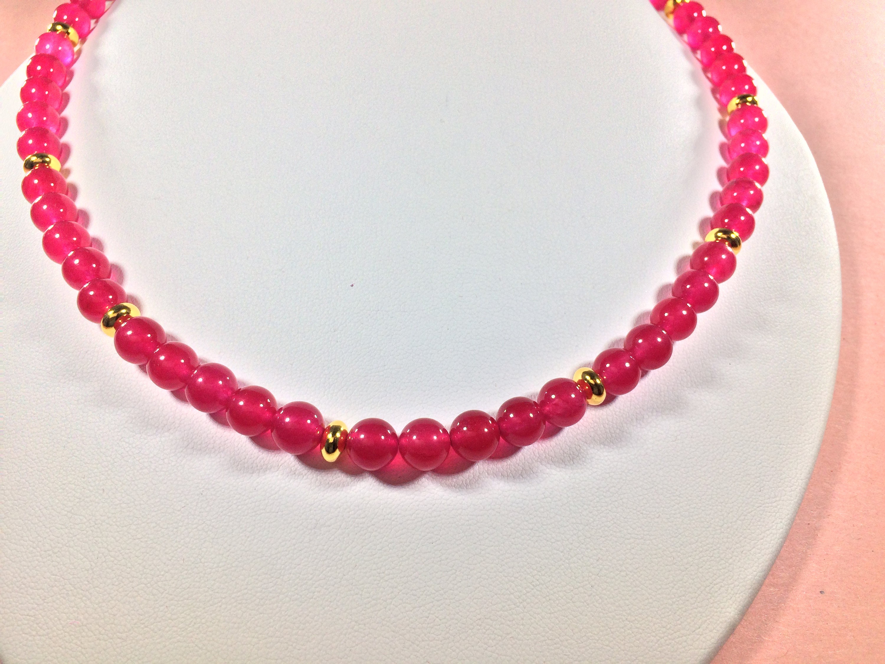 Ruby Necklace Pink Ruby Gemstone Necklace gemstone - Etsy España