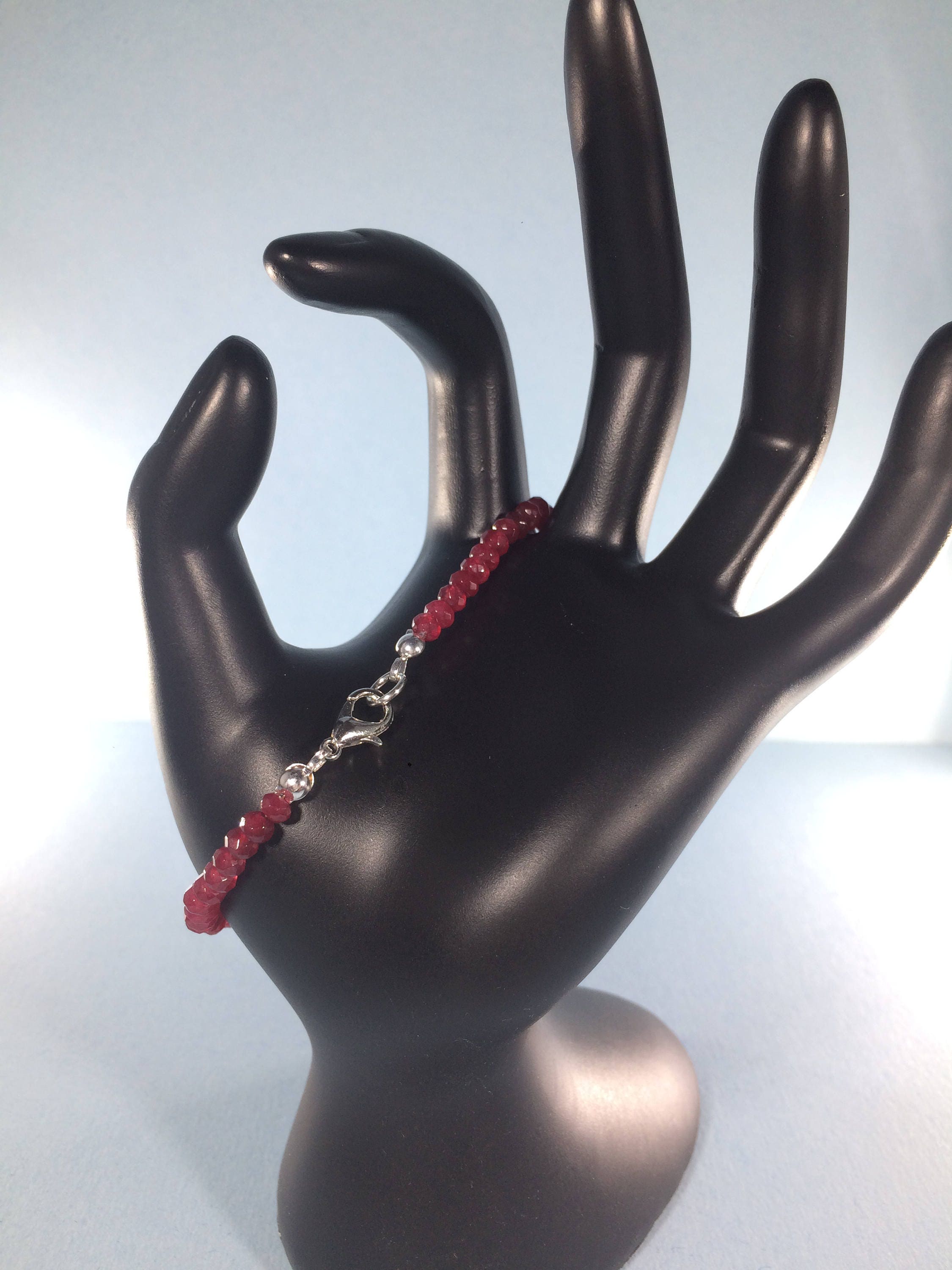 Ruby Bracelet Ruby Bracelet Natural Ruby Bracelet Genuine - Etsy