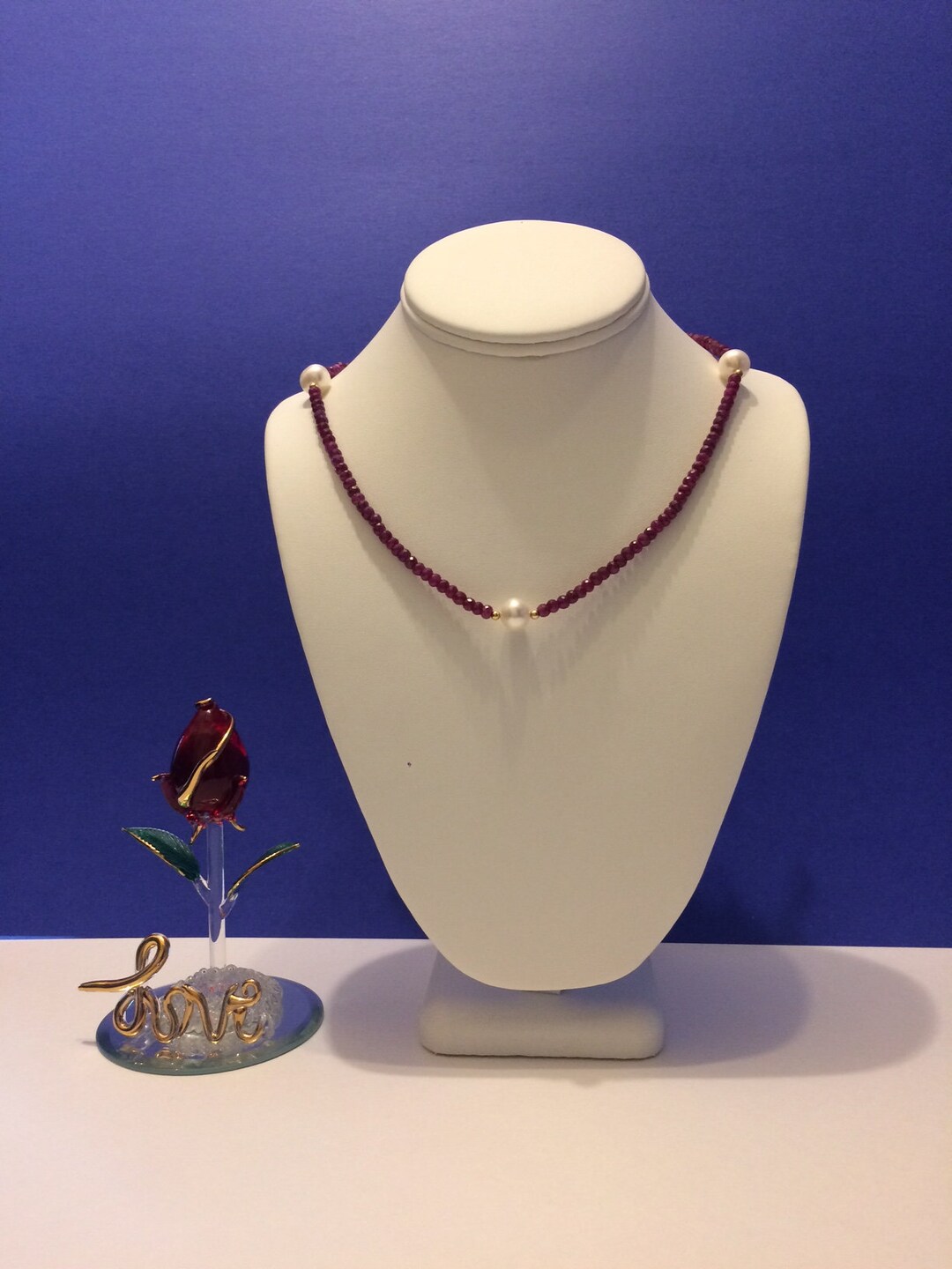 Ruby Necklace, Ruby Necklace, Natural Ruby Necklace, Genuine Ruby and ...
