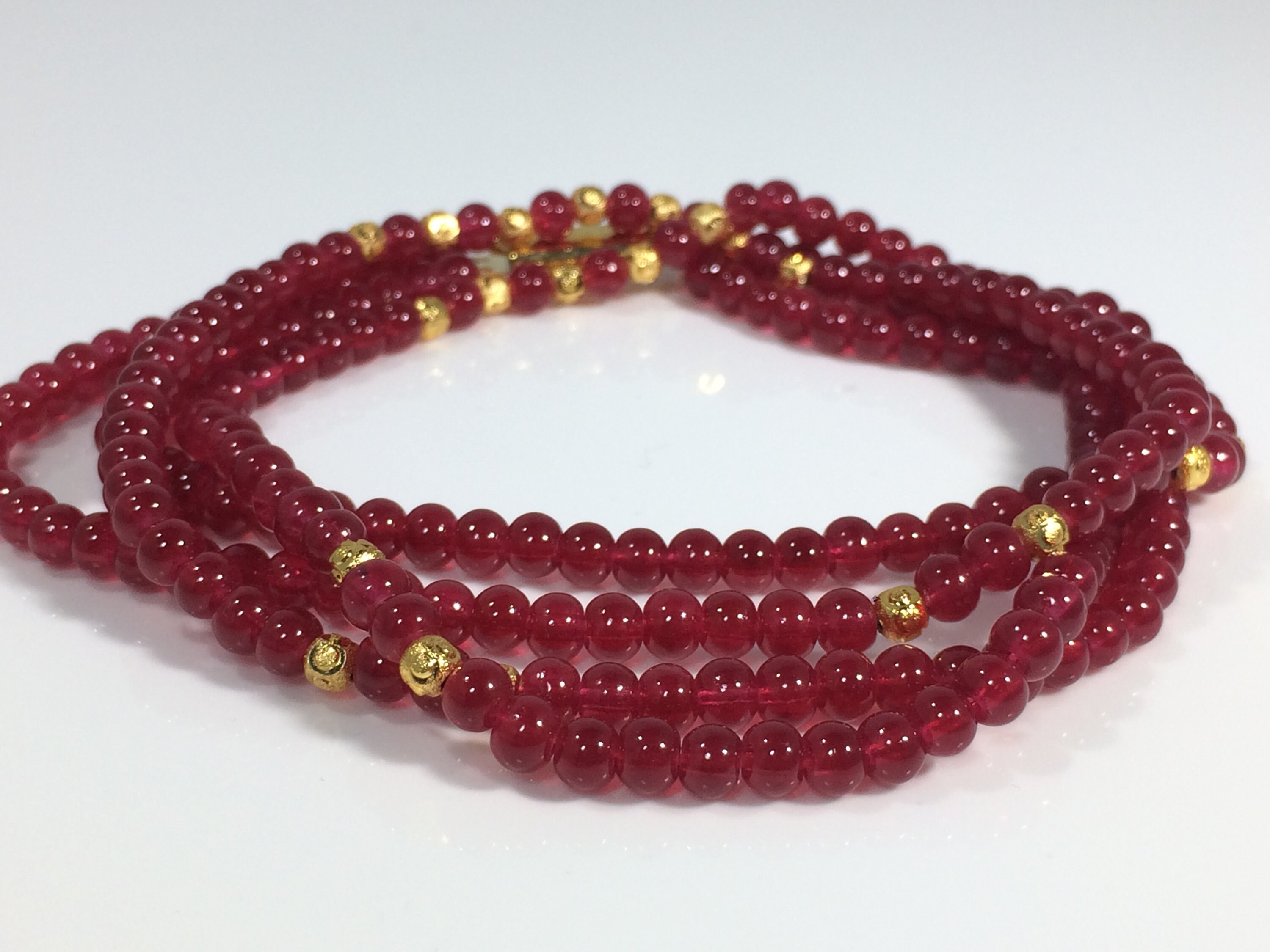 Ruby Necklace, Ruby Necklace, Natural Ruby Necklace, Two Strand Genuine ...