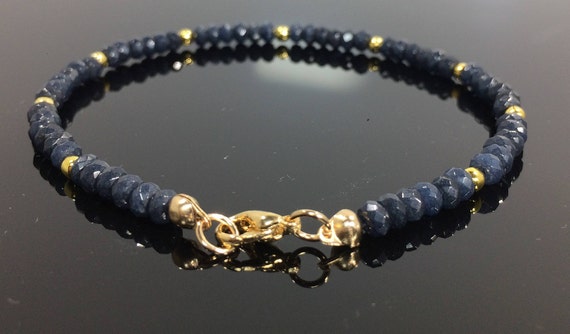 Sapphire Bracelet Sapphire Gemstone Bracelet Gemstone Bracelet Sapphire Birthstone Bracelet Birthstone bracelet Etsy
