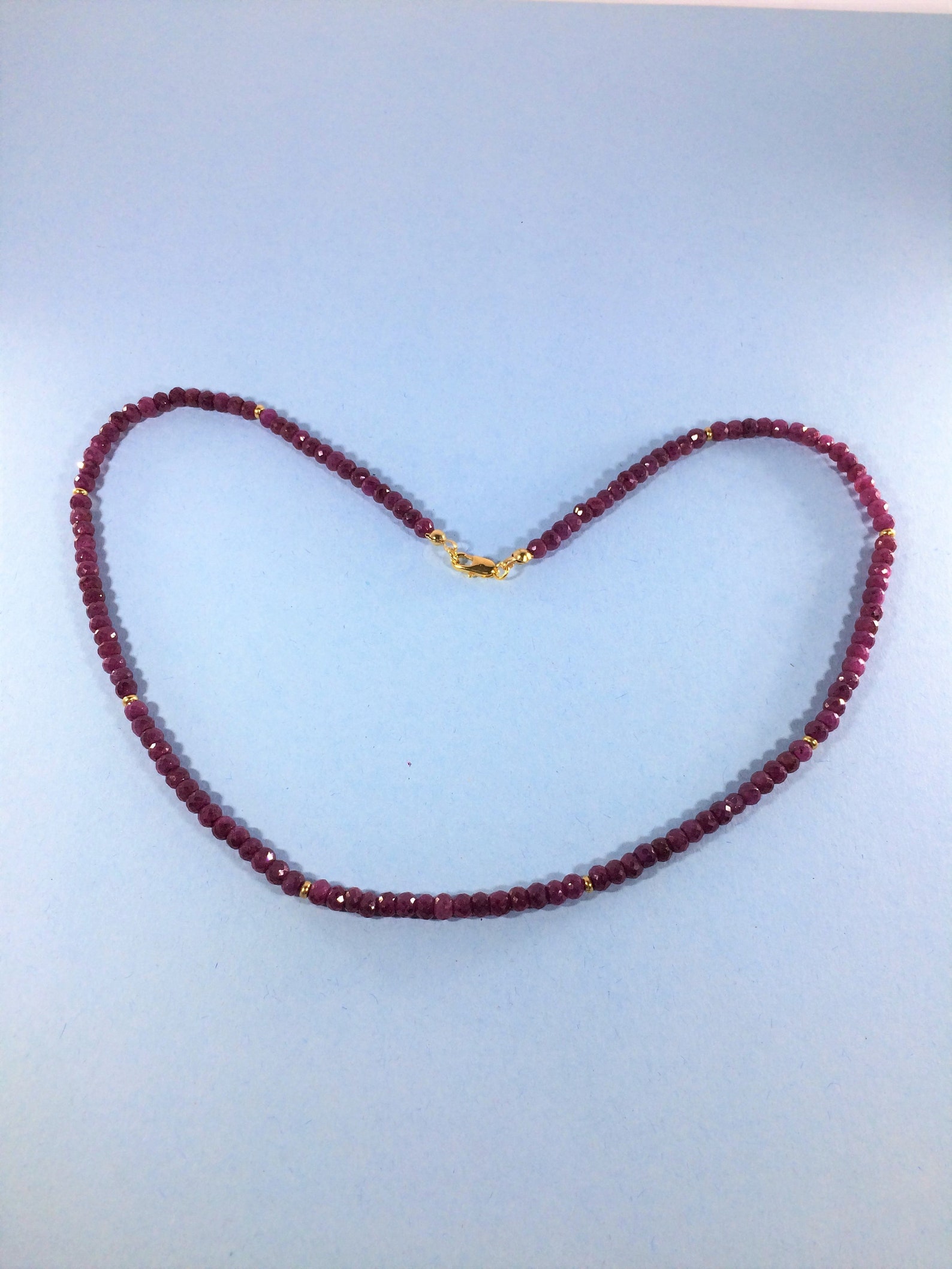 Ruby Necklace, Ruby Necklace, Natural Ruby Necklace, Genuine Ruby ...