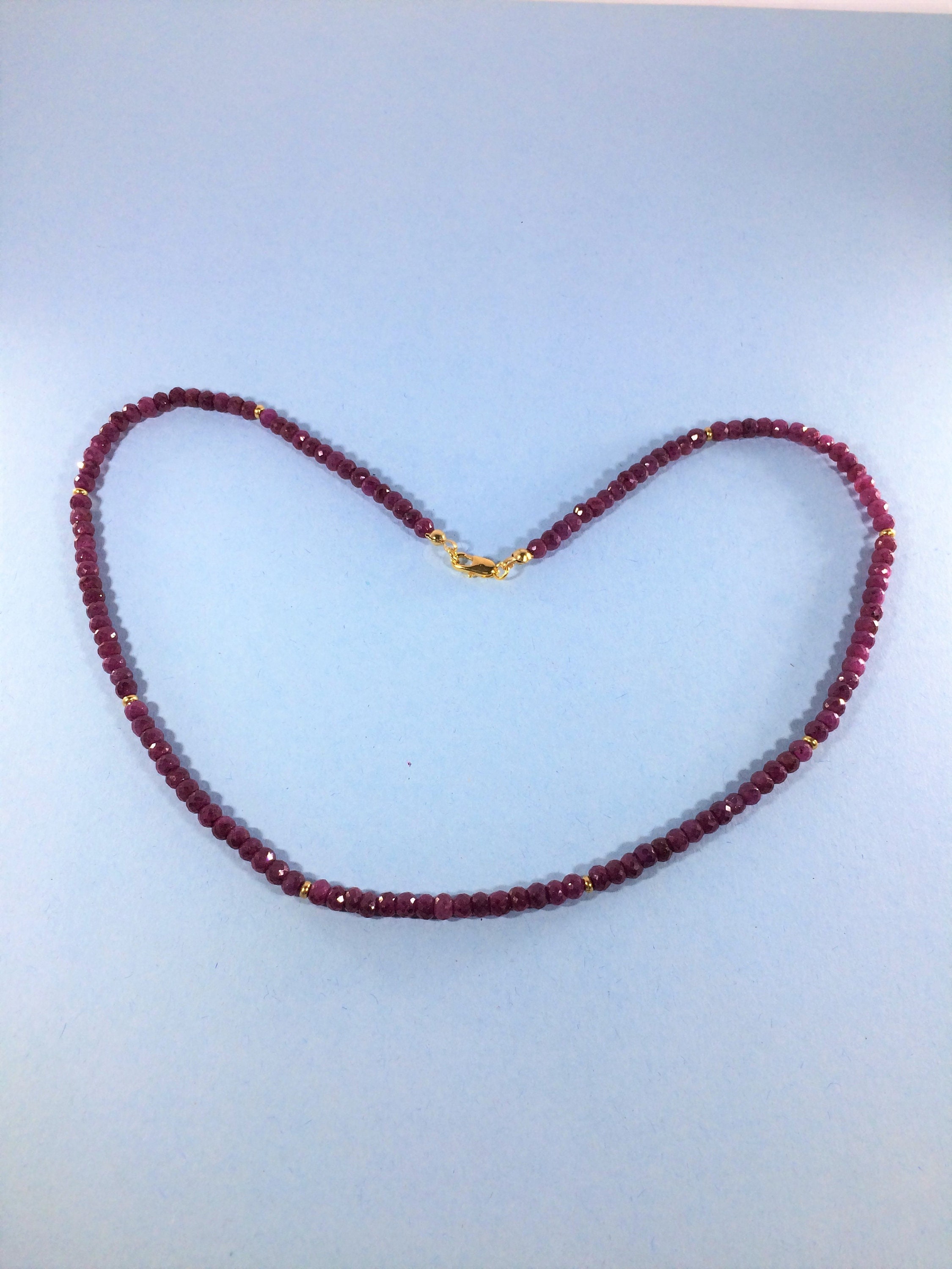 Ruby Necklace Ruby Necklace Natural Ruby Necklace Genuine - Etsy