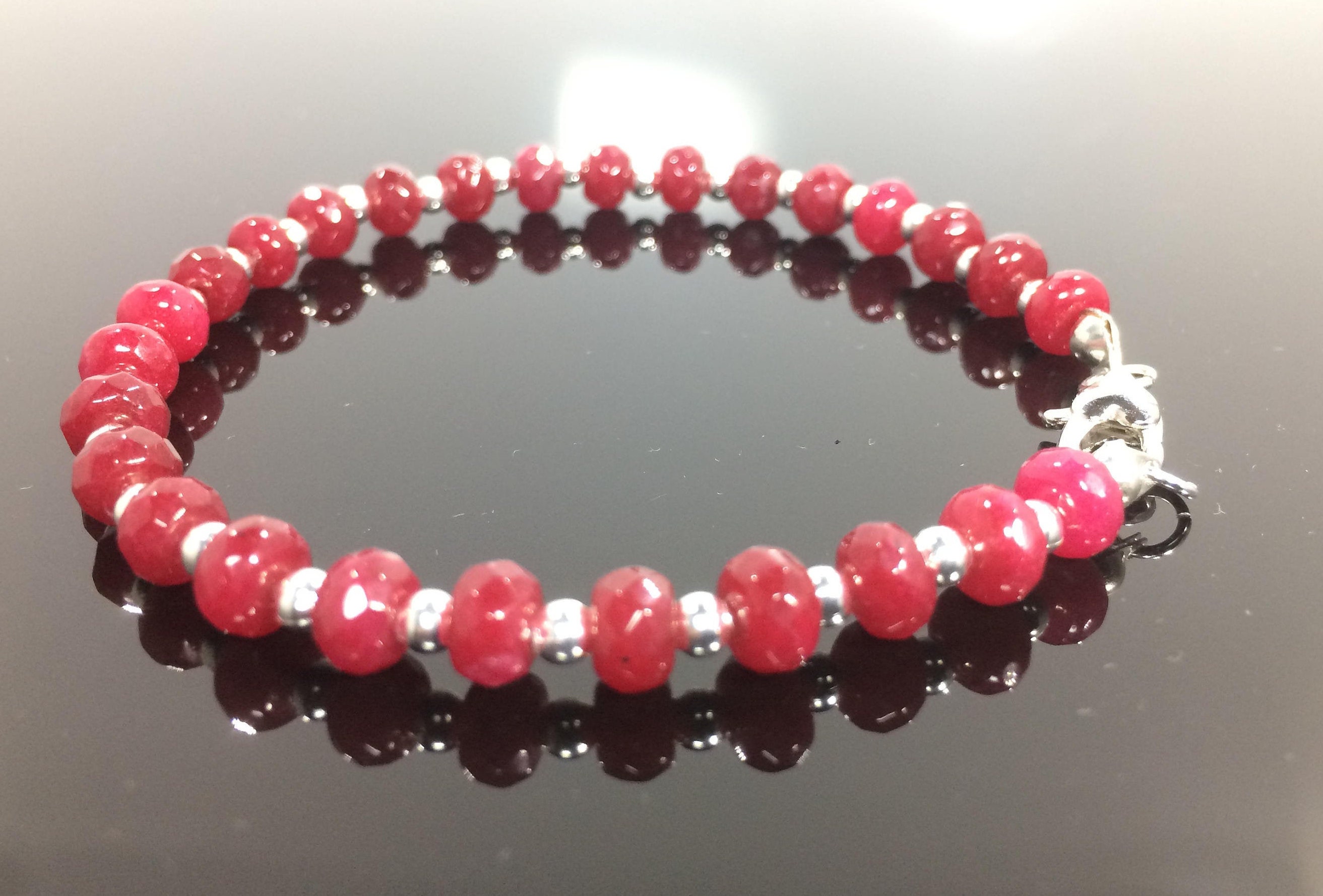 Ruby Bracelet Ruby Bracelet Natural Ruby Bracelet Genuine | Etsy