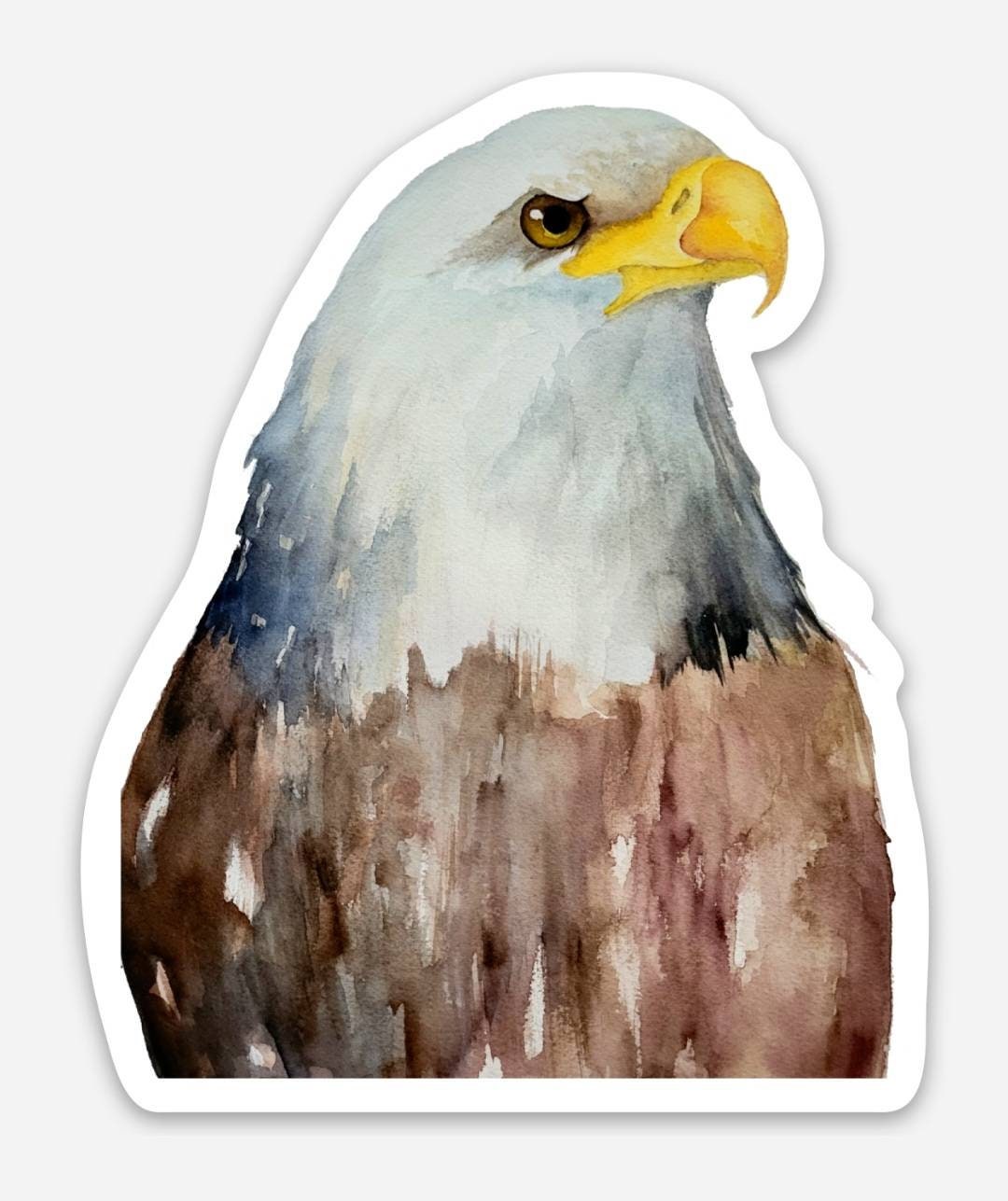 Bald Eagle Vinyl Sticker, Waterproof Sticker, Wildlife Art, Water ...