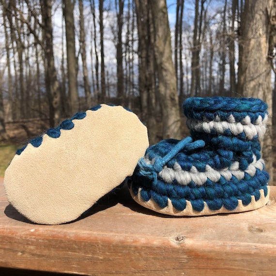 Cabin Slippers 100% Wool Sheepskin and Suede | Etsy