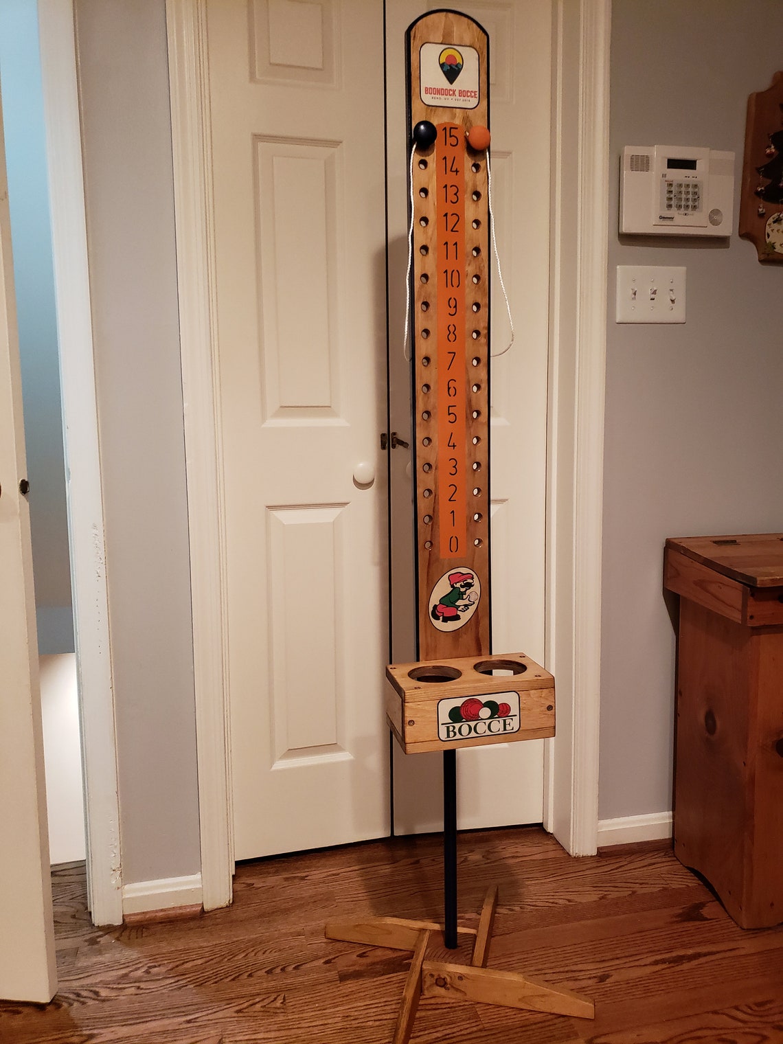 Bocce Scoreboard Natural Wood Finish - Etsy