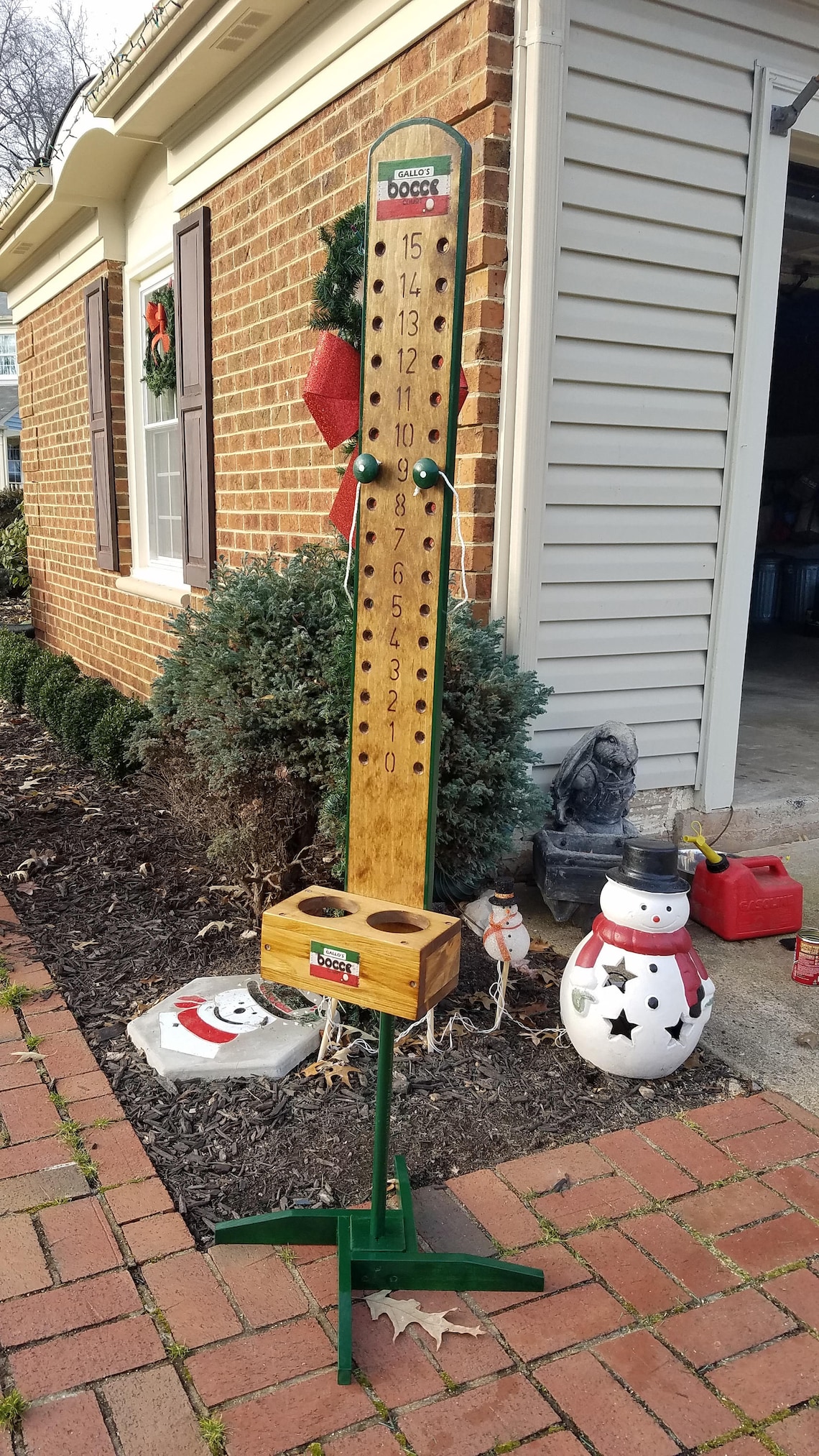 Bocce Scoreboard Natural Wood Finish - Etsy
