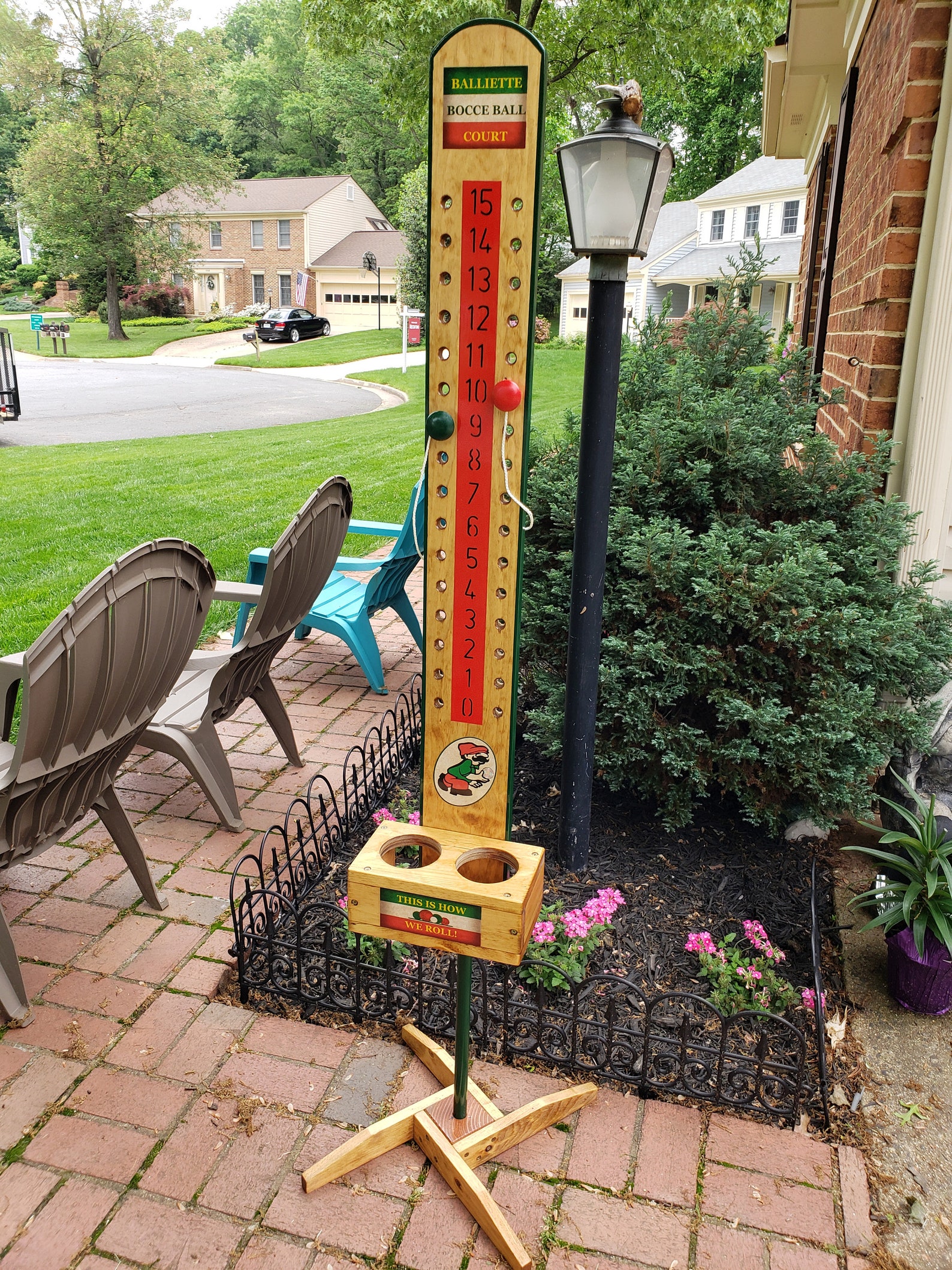 Bocce Scoreboard Natural Wood Finish - Etsy