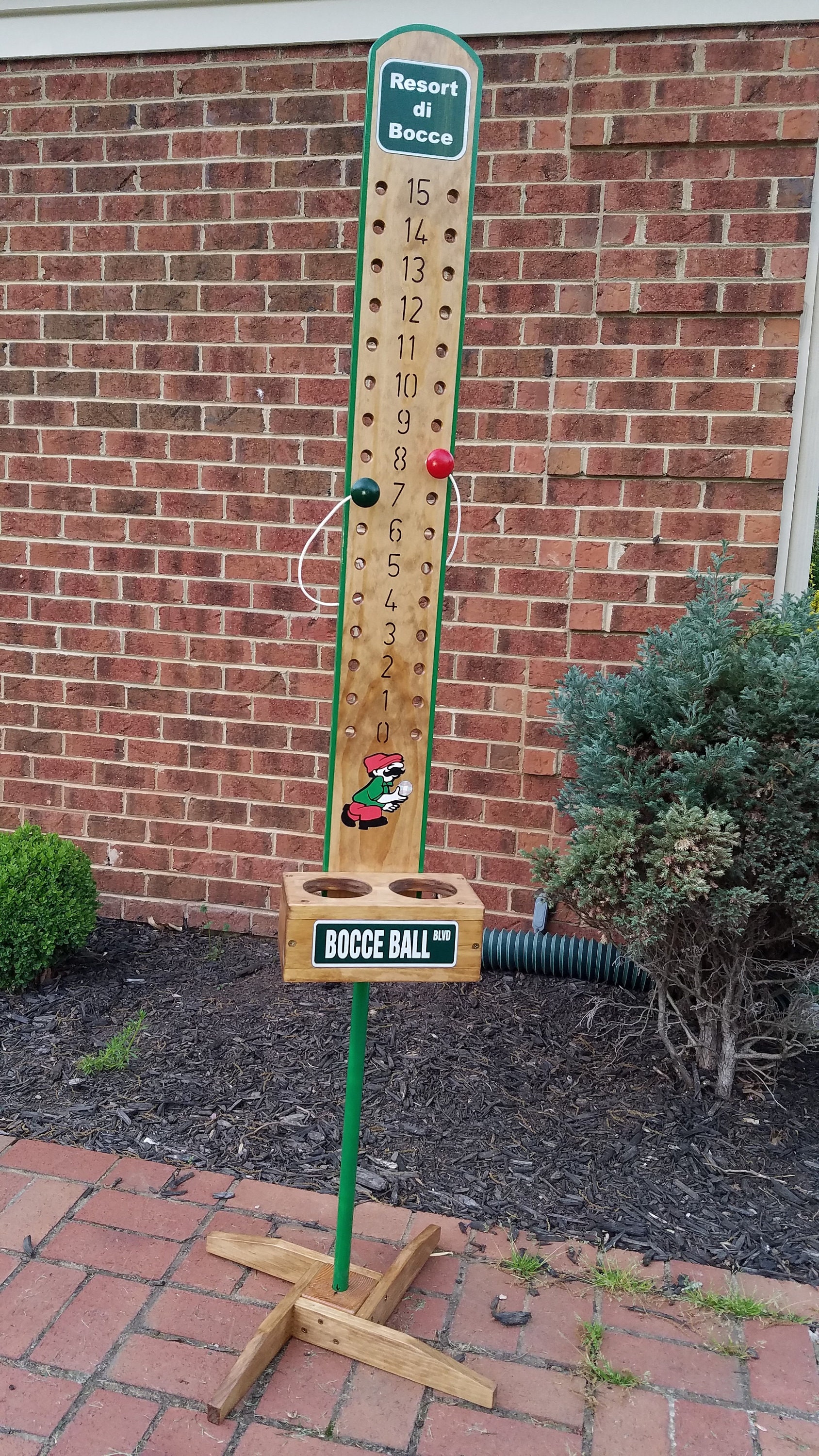 Bocce Scoreboard Natural Wood Finish | Etsy Canada