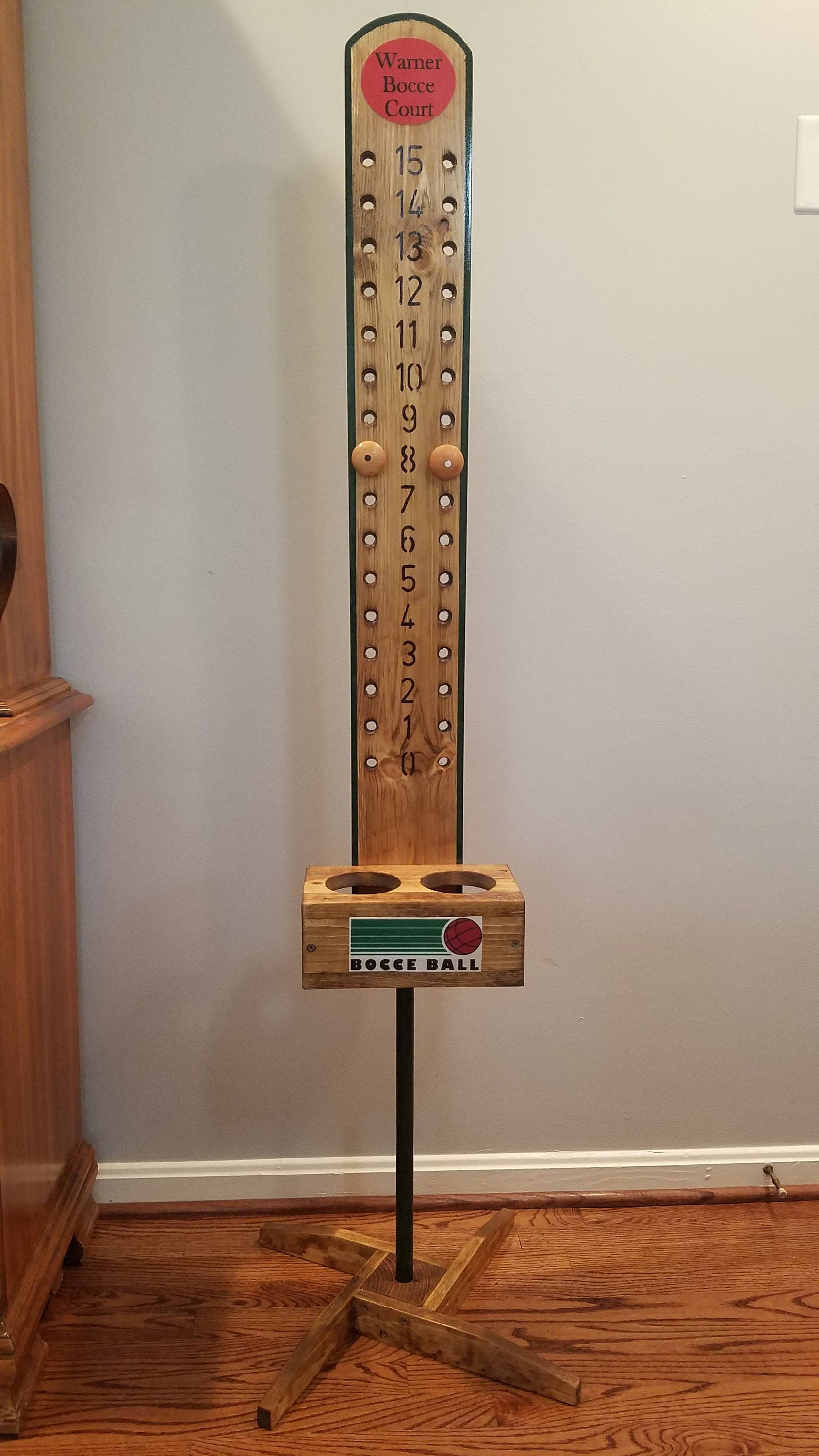 Bocce Scoreboard Natural Wood Finish | Etsy Canada