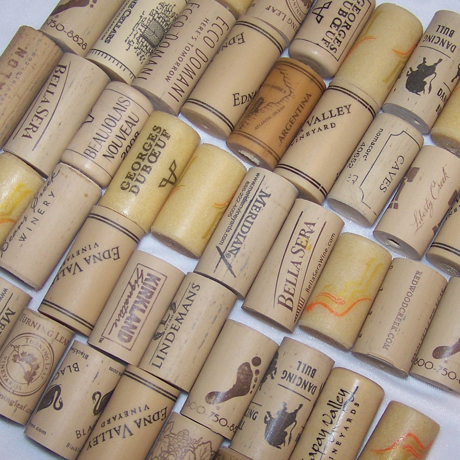 20 Synthetic USED Wine Corks Craft Floating Float Fishing Key Chain ...