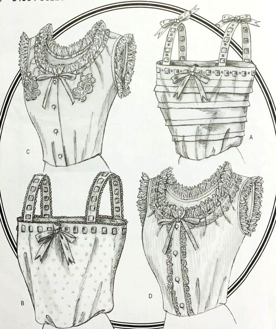 Butterick 3765 Camisole Costume Pattern Victorian Lace Making History ...