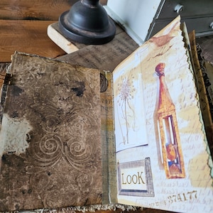 Primitive Grungy Journal - Etsy