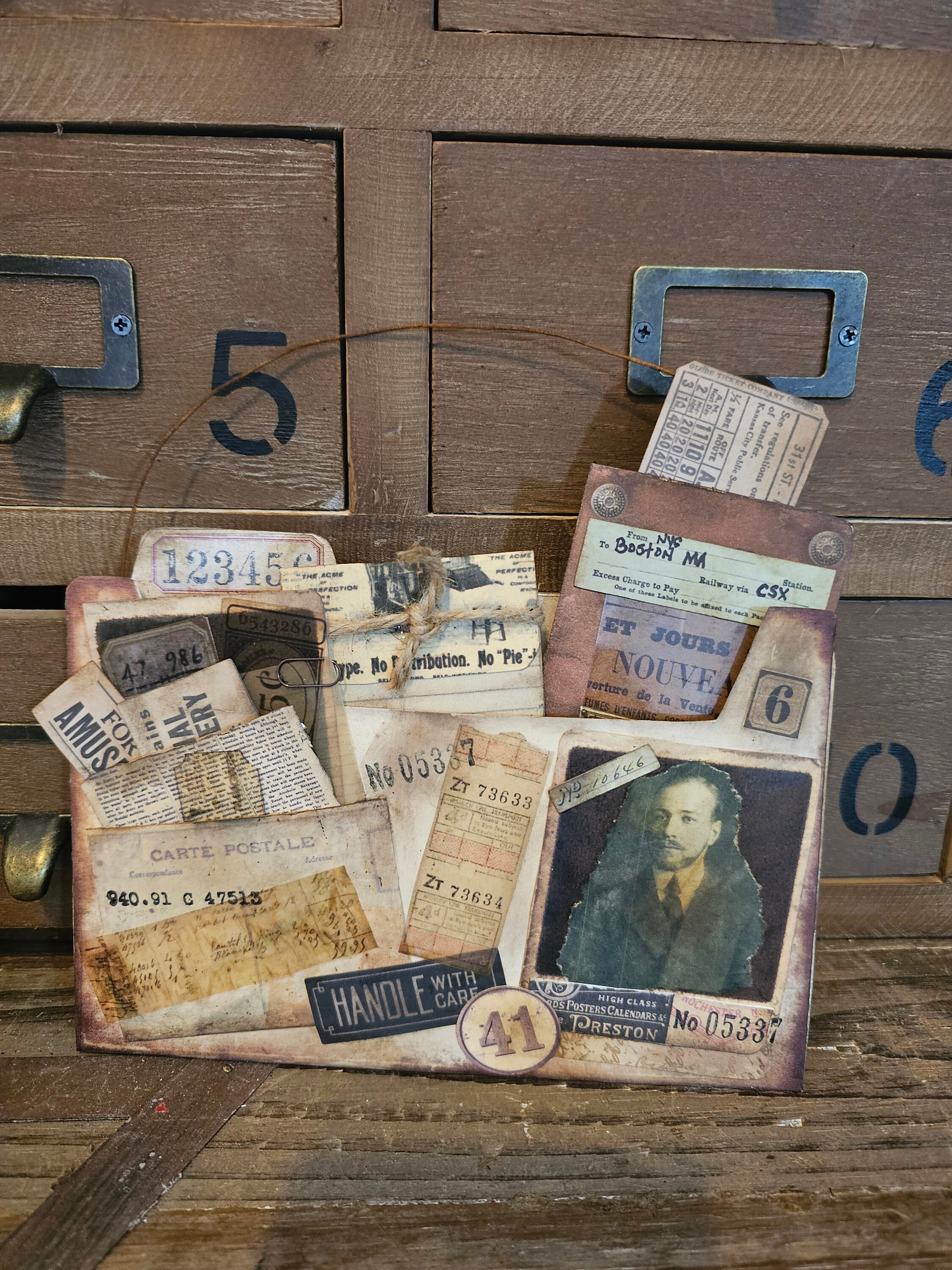 Vintage Hanging File Folder Decor - Etsy