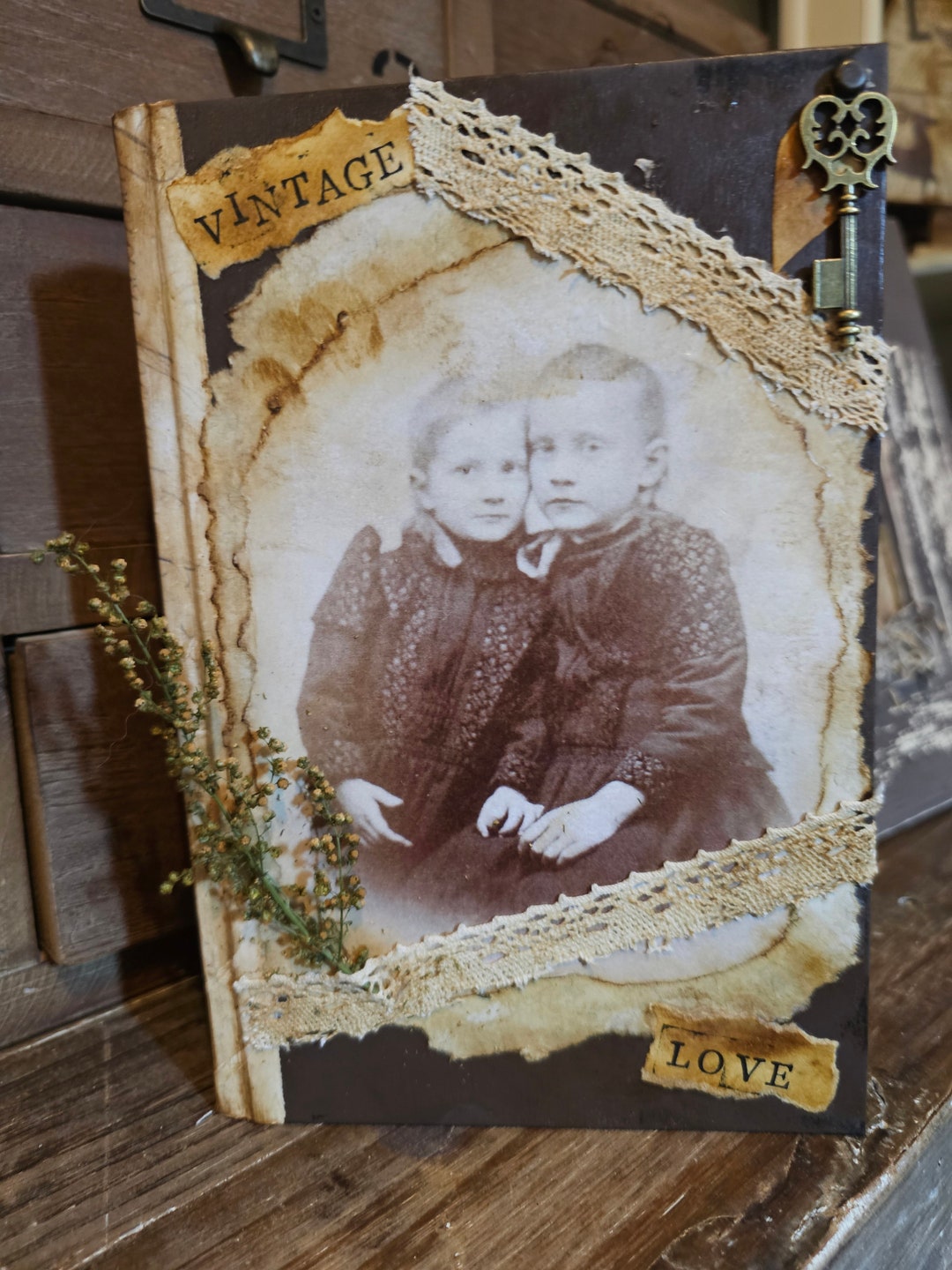 Vintage Look Book Decor - Etsy