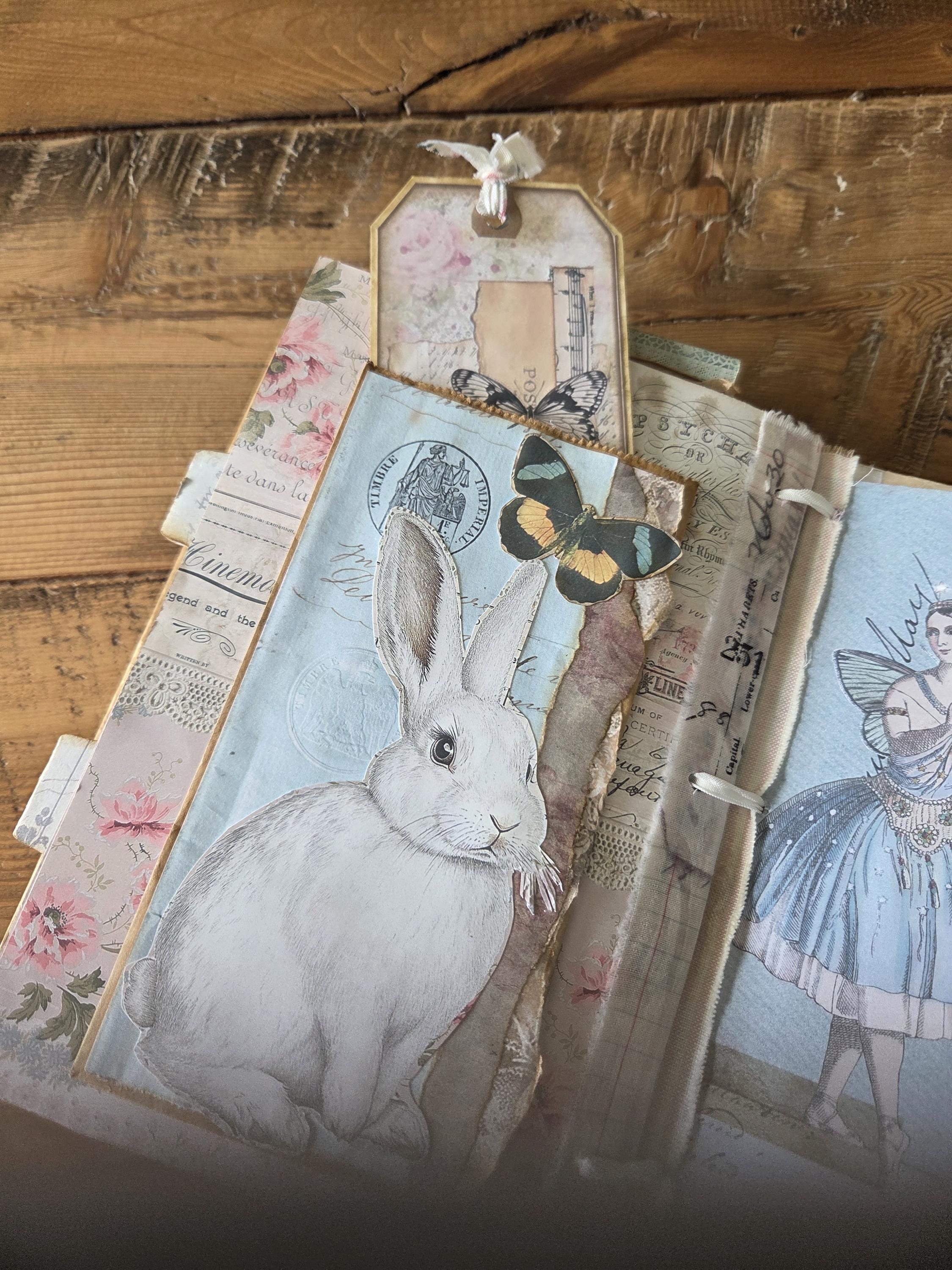 Shabby Chic Open Spine Journal - Etsy