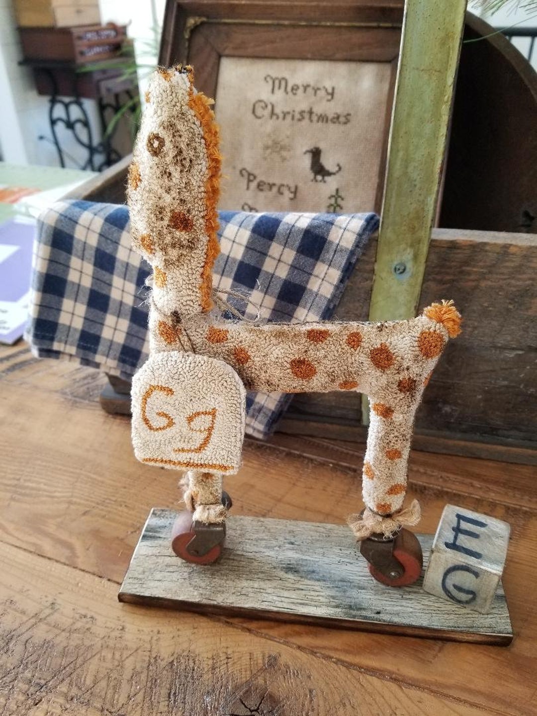G is for Giraffe Pull Toy - Etsy