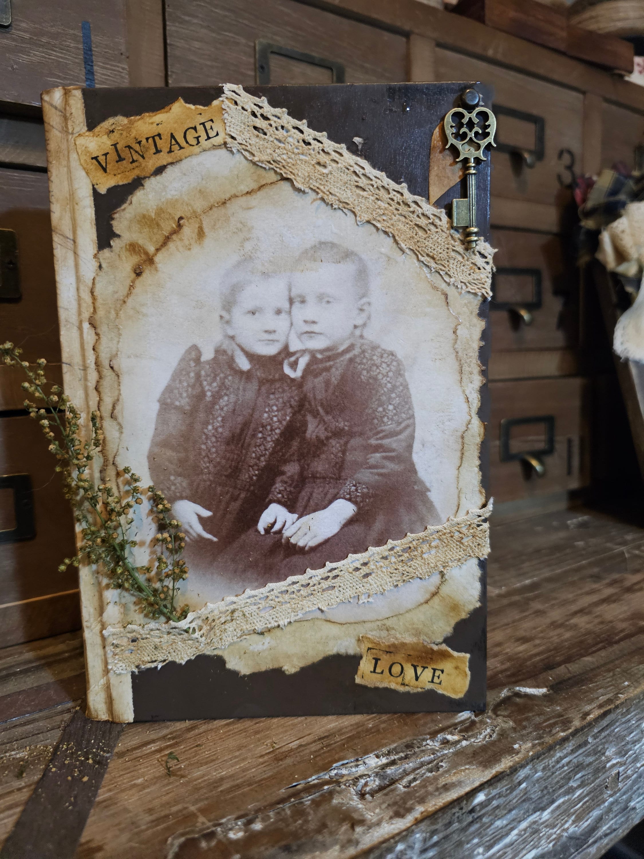 Vintage Look Book Decor - Etsy