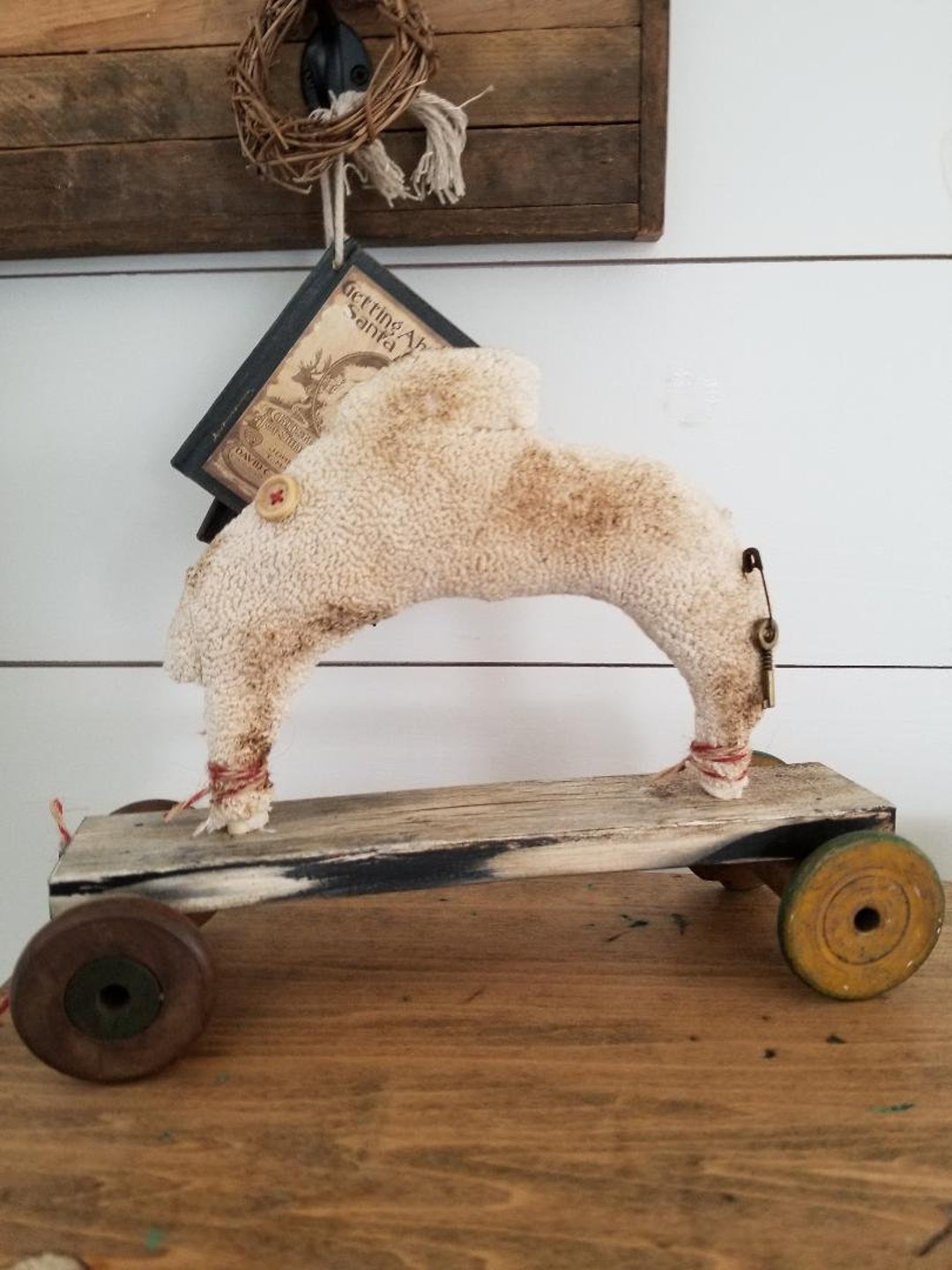 Prim Bunny Pull Toy - Etsy