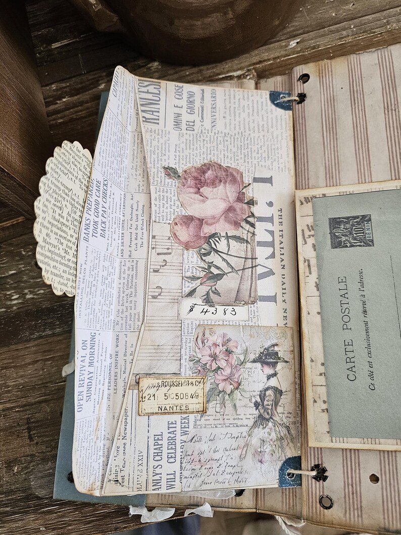 Shabby Grunge Envelope Ephemera Journal - Etsy
