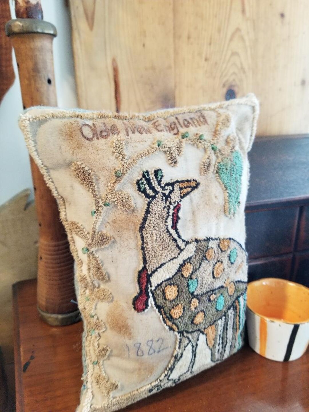 Primitive Folk Art Bird Pillow - Etsy
