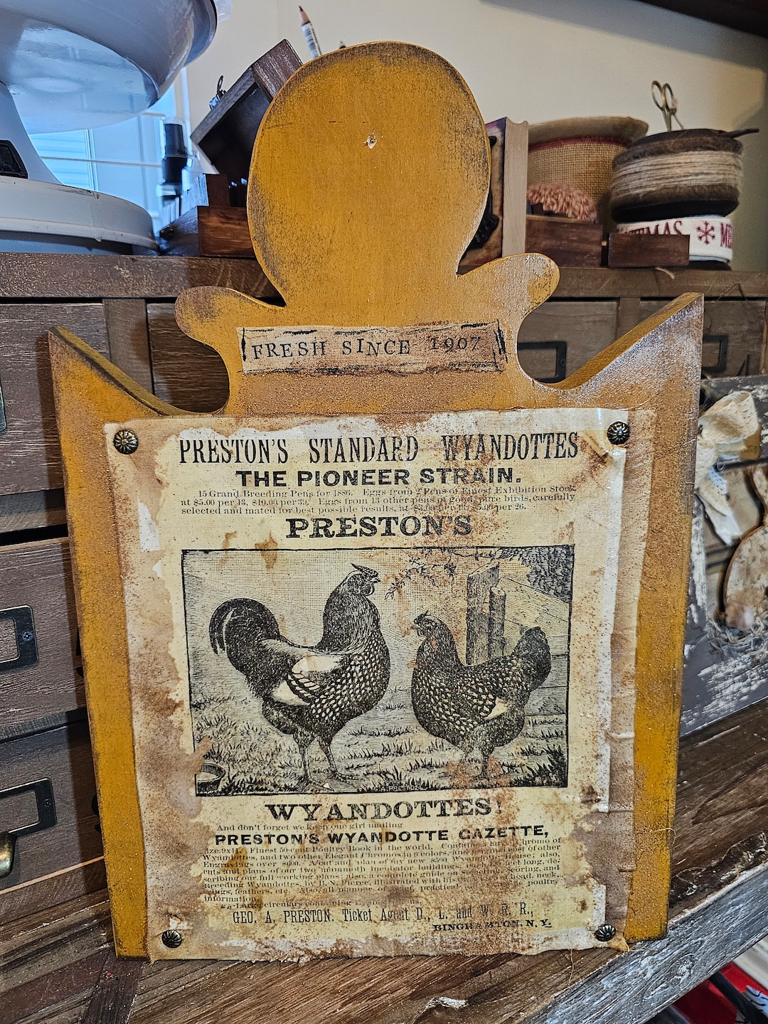 Colonial Preston's Farm Advertising Sign - Etsy