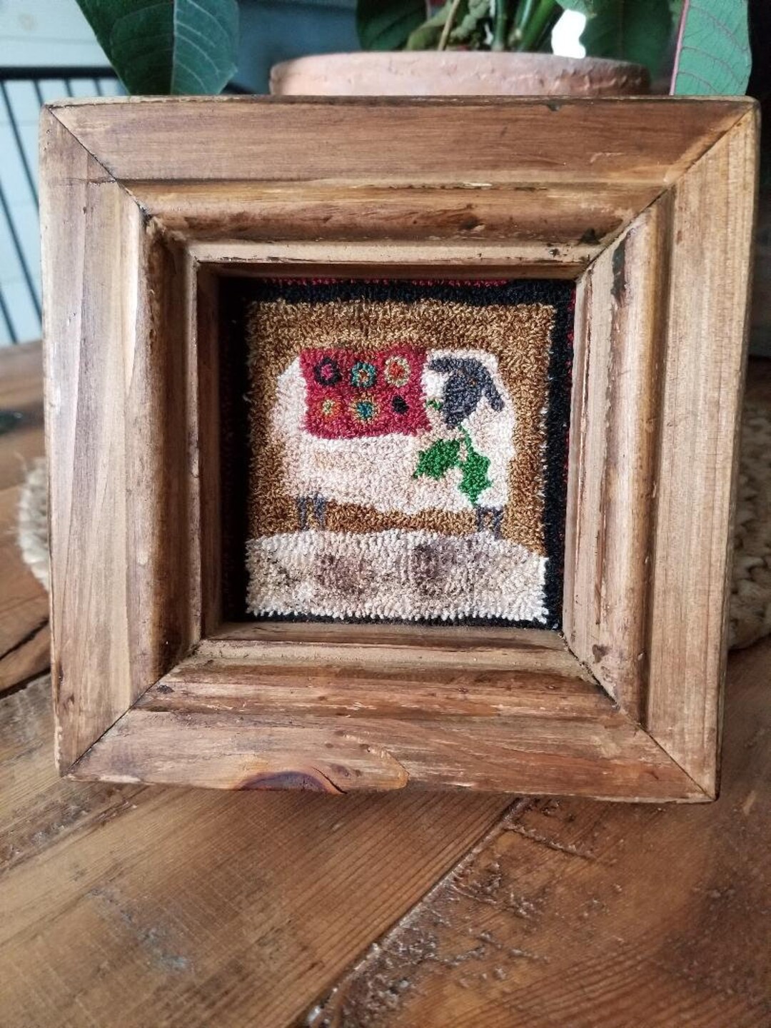 Framed Folky Sheep Punch Needle - Etsy