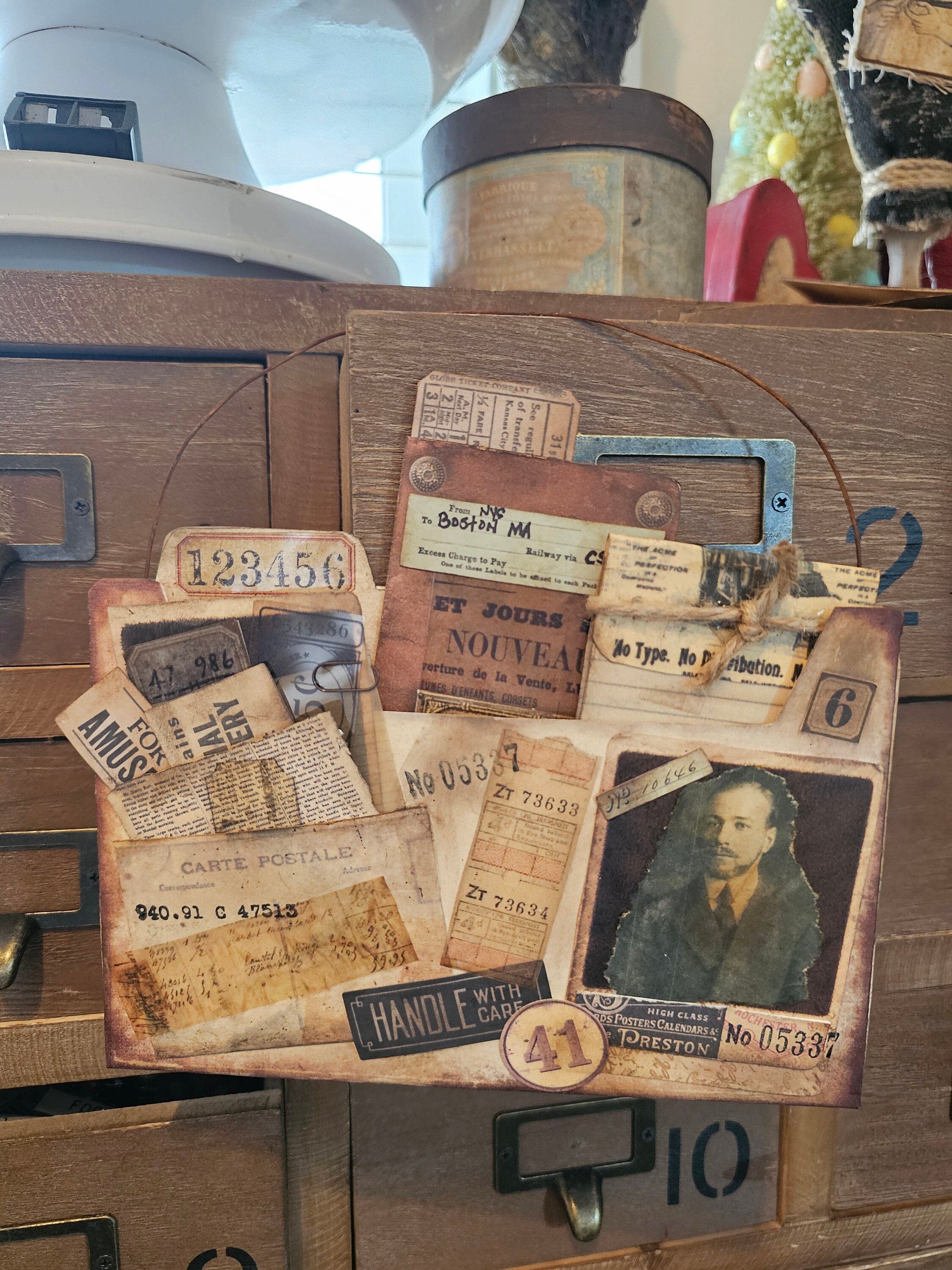 Vintage Hanging File Folder Decor - Etsy