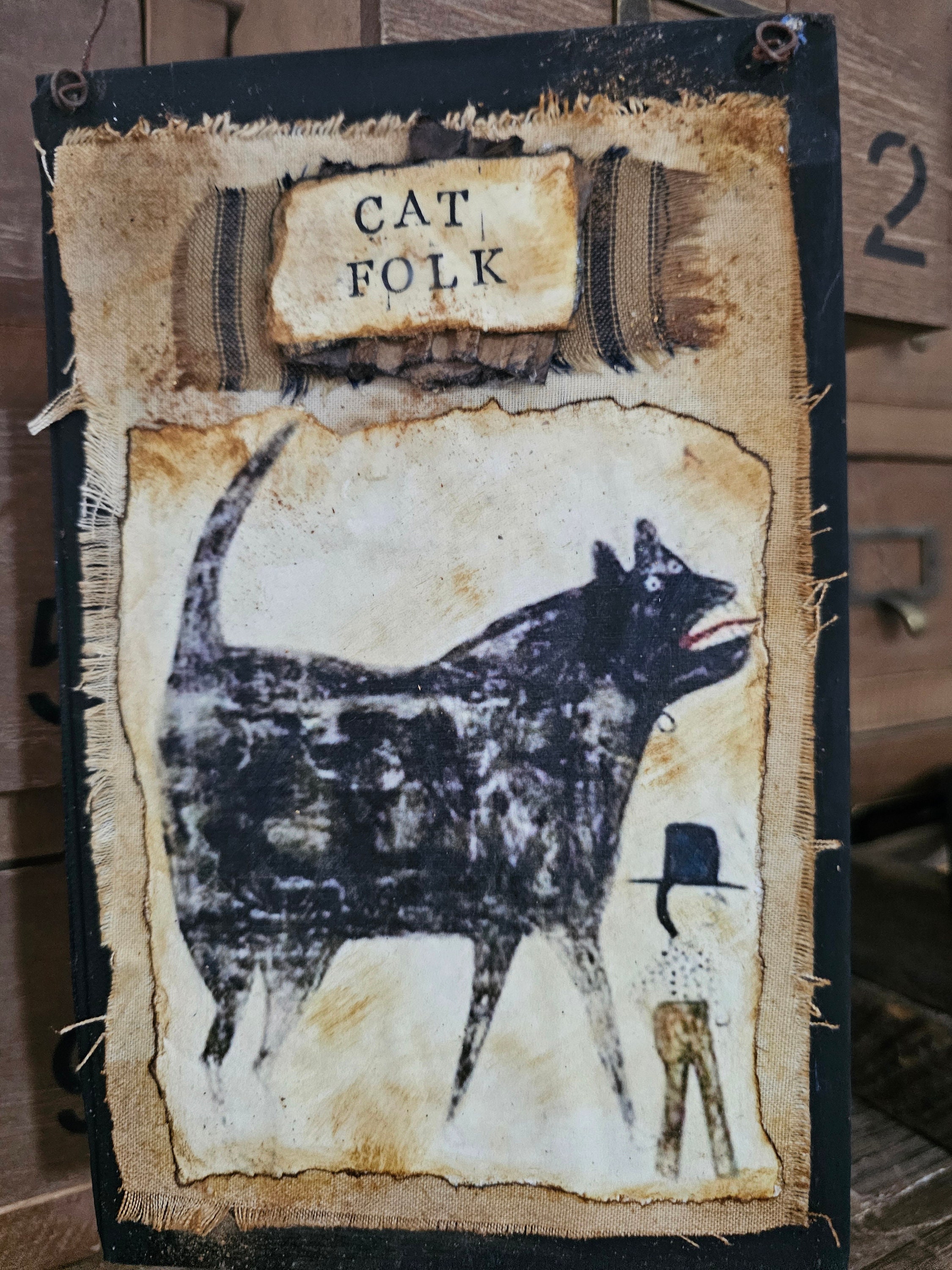 Big Folk Cat Collage - Etsy