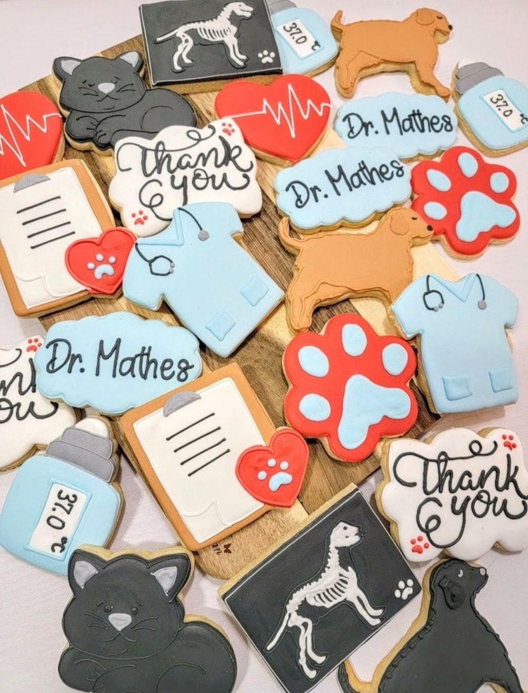 Vet Thank You Cookies; Veterinarian; Dog; Medical; Pet X-ray; Scrubs - Etsy