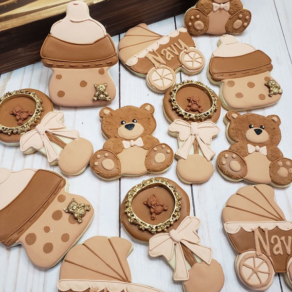 Teddy Bear Cookies - Etsy
