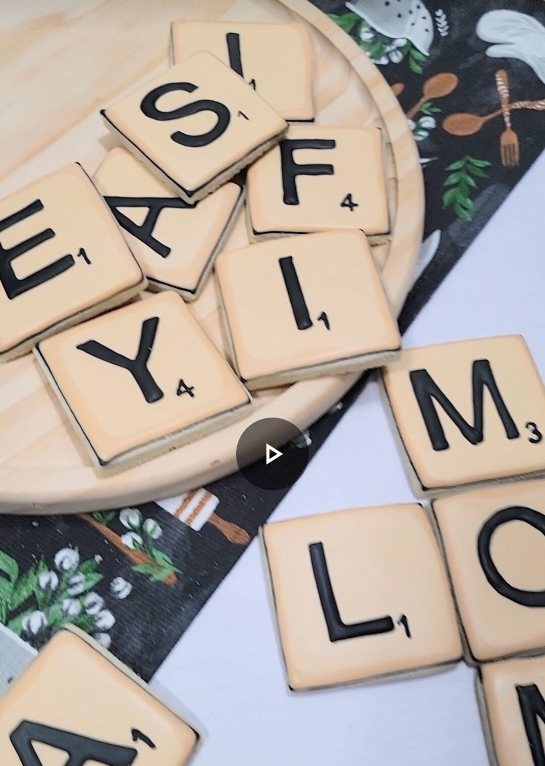 Scrabble Tile Cookies - Etsy