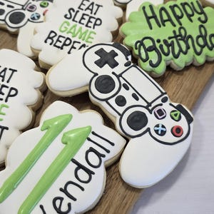 Video Game, Gamer, Birthday Cookies. Xbox or Playstation - Etsy
