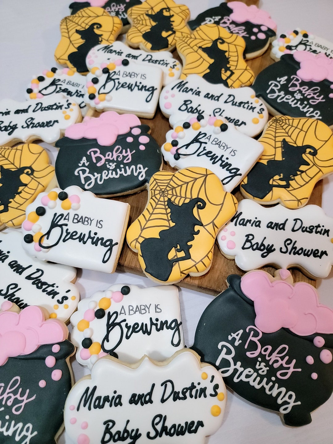 A Baby is Brewing; Witch Cookies; Baby Shower Cookies; Halloween ...