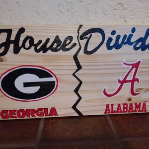 House Divided Spouses Divided Wooden Sign Painted - Etsy
