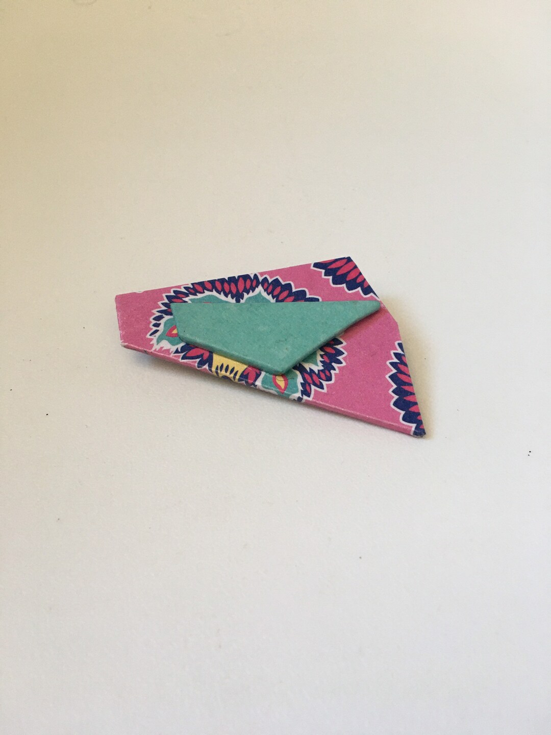 Cardboard and Paper Brooch - Etsy