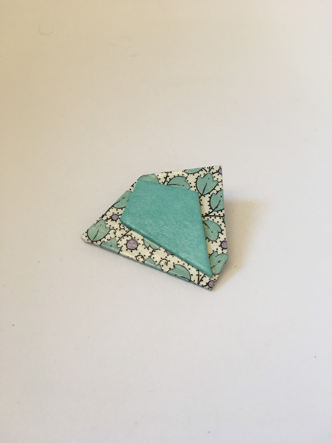 Brooch and Cardboard and Varnished Paper - Etsy